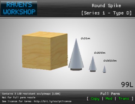 Second Life Marketplace - [RW] Round Spike [Series 1 - Type D] [ Full ...